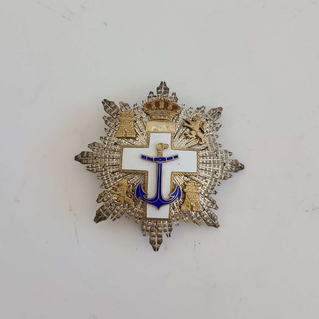 Vintage Circa 1970's Spanish Navy Cross of Naval Merit 1st Class ...