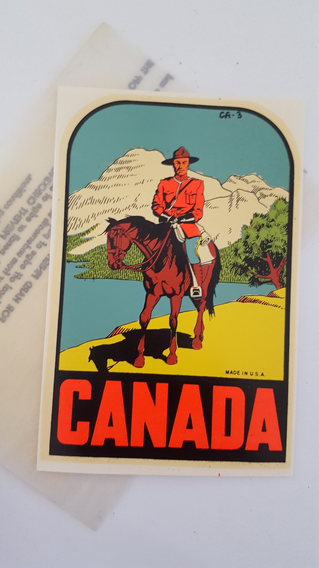 Vintage Canada Wet Transfer Decal, IMPKO Style Decal, Travel Decal 1960 ...