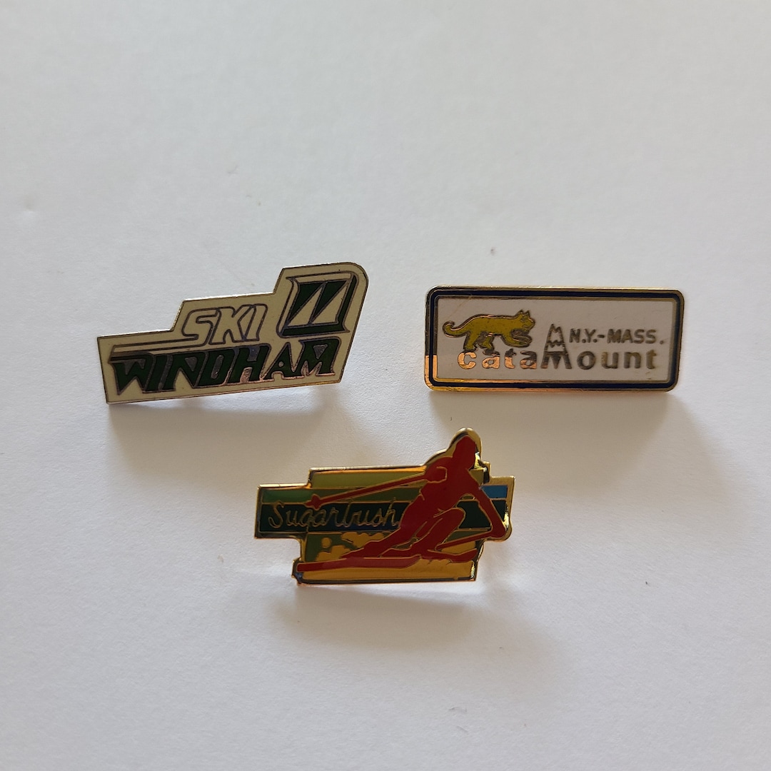 Vintage Choice of Ski Resort Pins, Price is for Each,sugarbush NOTE ...
