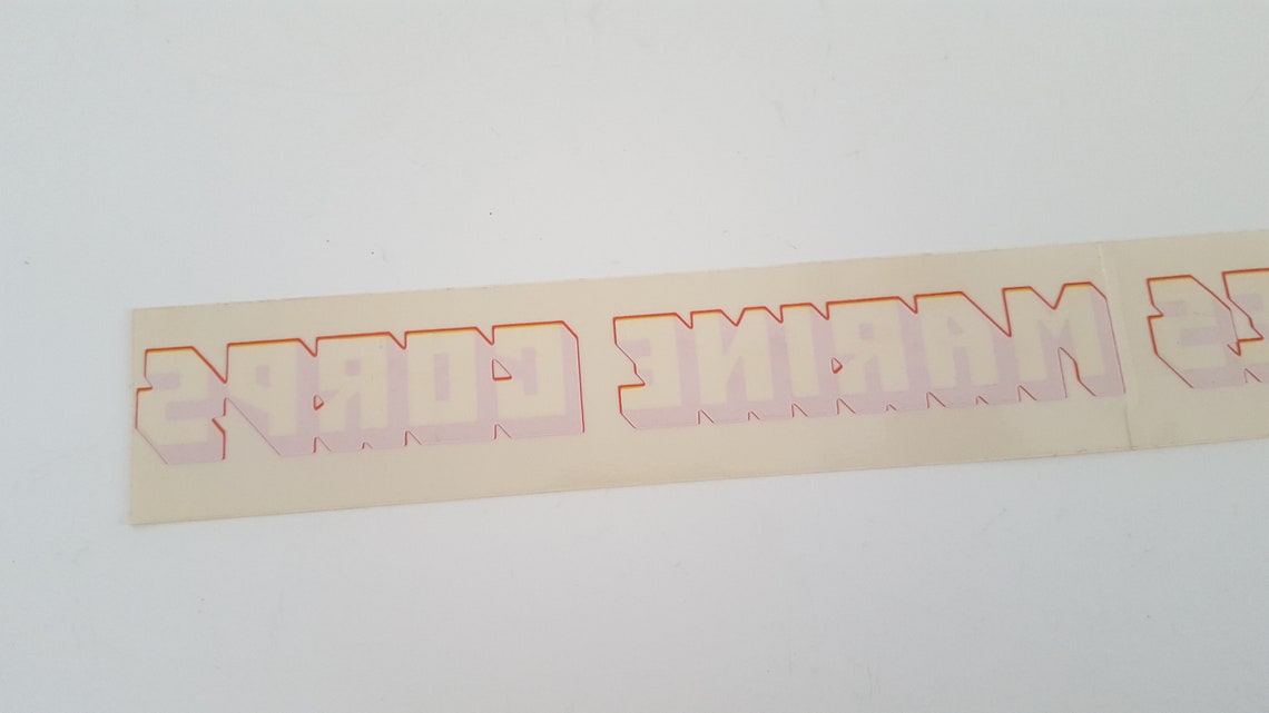Vintage 1990's Reverse Window Decal United States Marine - Etsy