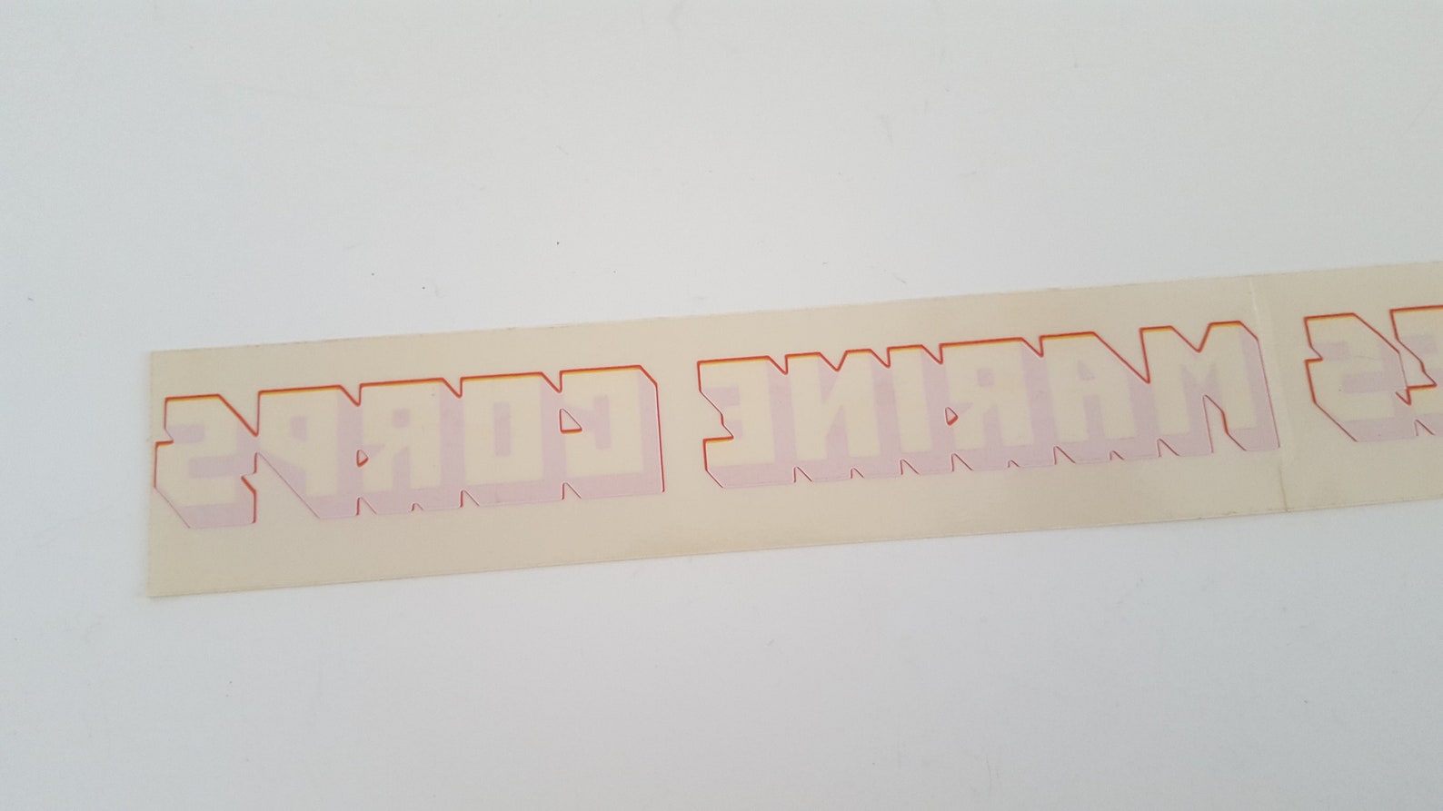 Vintage 1990's Reverse Window Decal United States Marine - Etsy