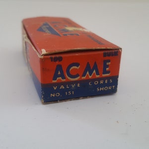 Vintage 1950's Box of 97 Acme Valve Cores (short) No.151, Near Complete ...