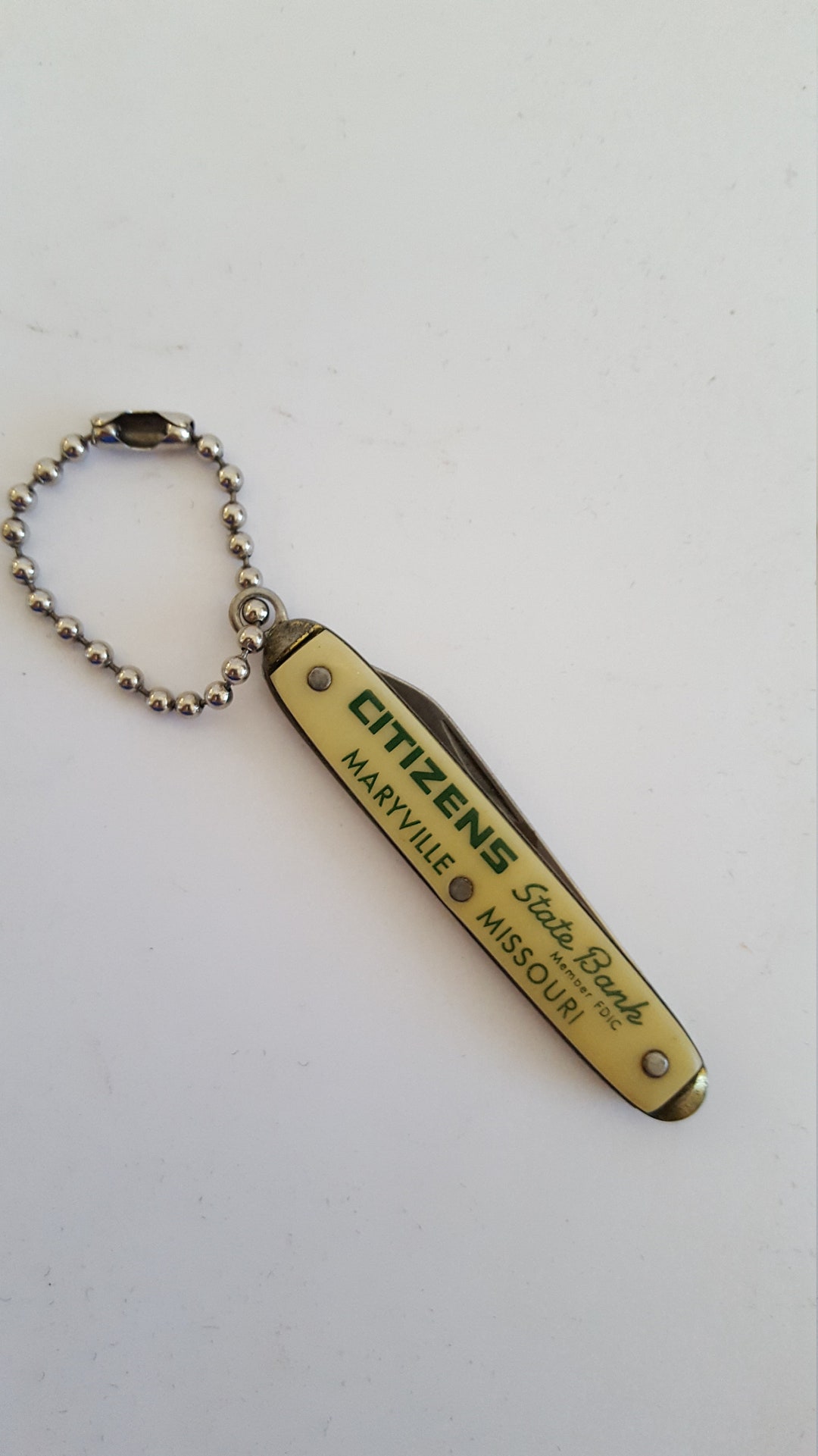 Vintage Circa 1960's Advertising Keychain Knife Citizens State Bank ...
