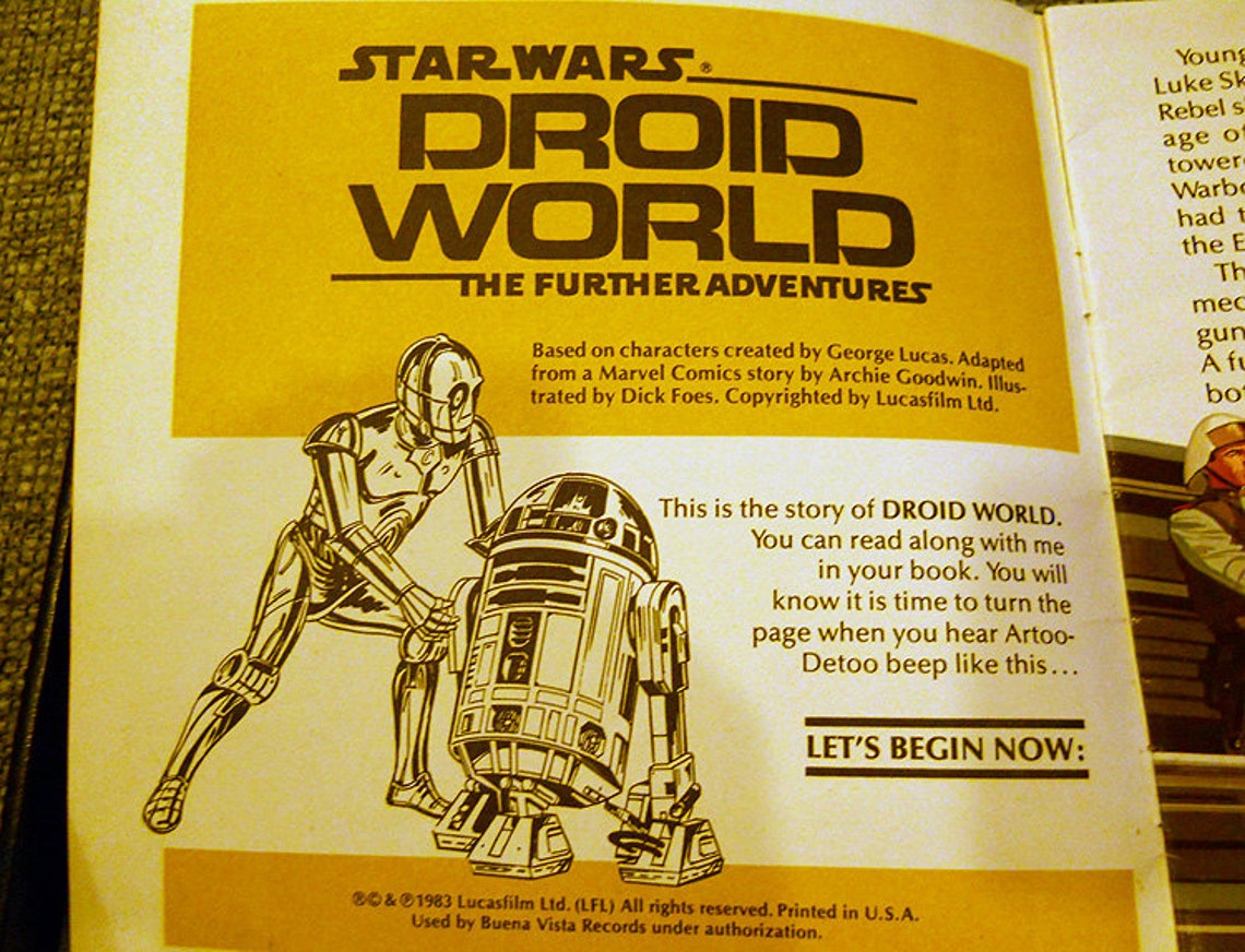 Vintage Star Wars Droid World Book 1983 the Further - Etsy