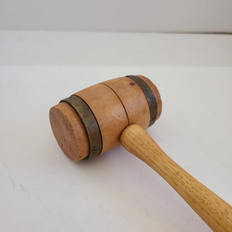 Vintage Circa 1960's Hardwood Mallet With Barrel Style Head, Appears ...