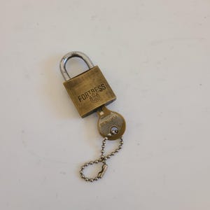 Vintage Small Fortress Brand Brass Padlock With Key, as Found ...