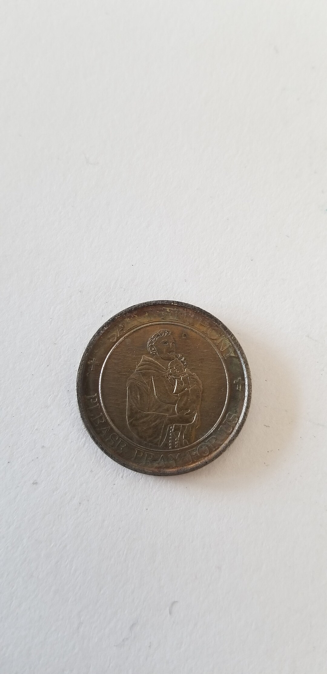 Vintage 1970's saint Anthony Pray for Us Coin, Patron Saint of Lost ...
