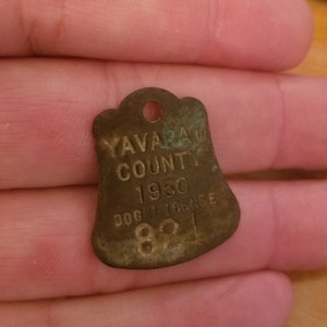 Four Vintage Dog Tags Yavapai County Arizona Maricopa - Etsy