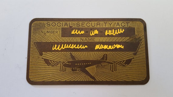 Vintage Rare 1940's Brass Card SSN Army Air Corps - Etsy New Zealand