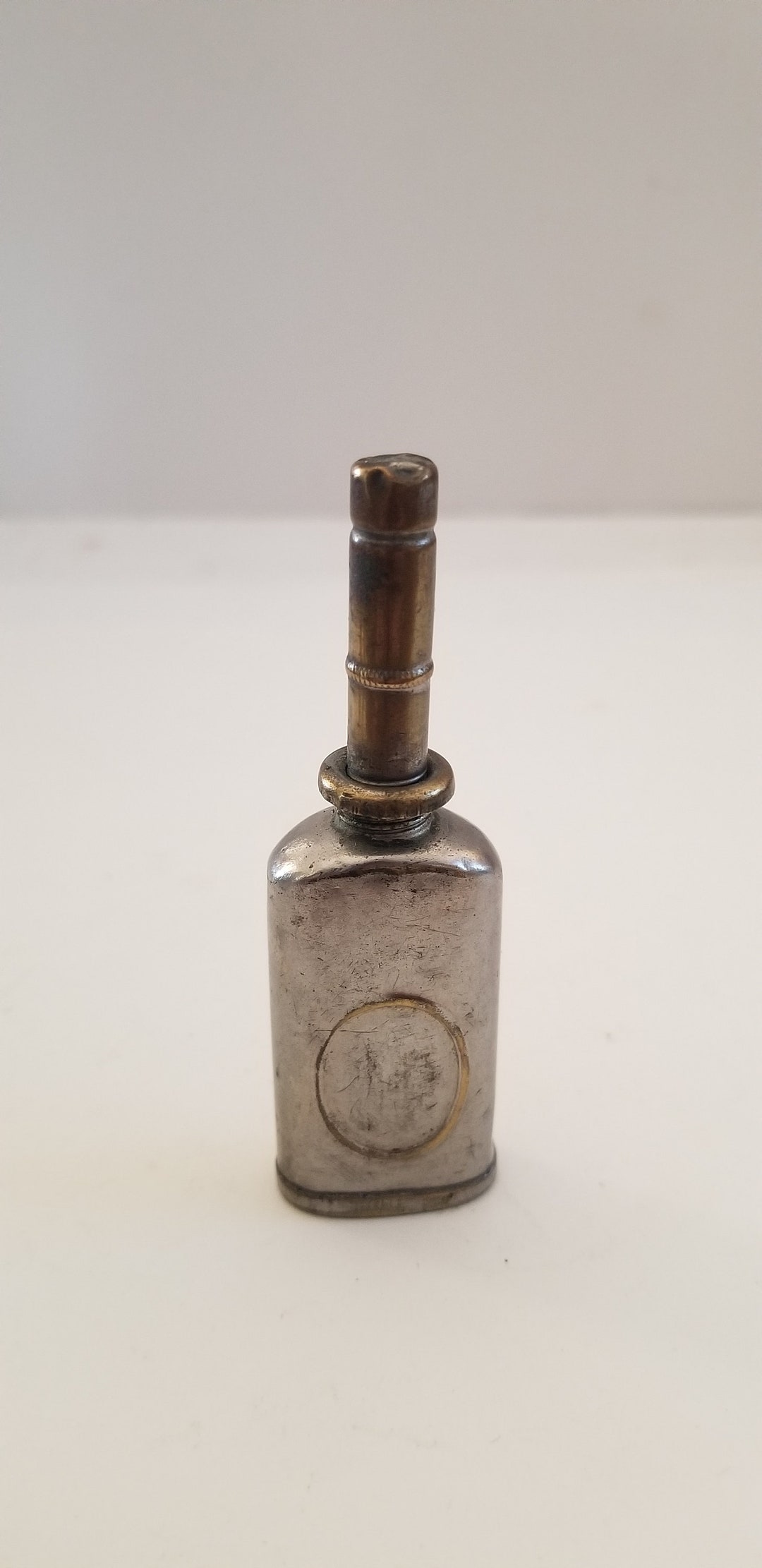 Antique 1910's Nickel Plated Brass Oiler: Pin Point Application ...