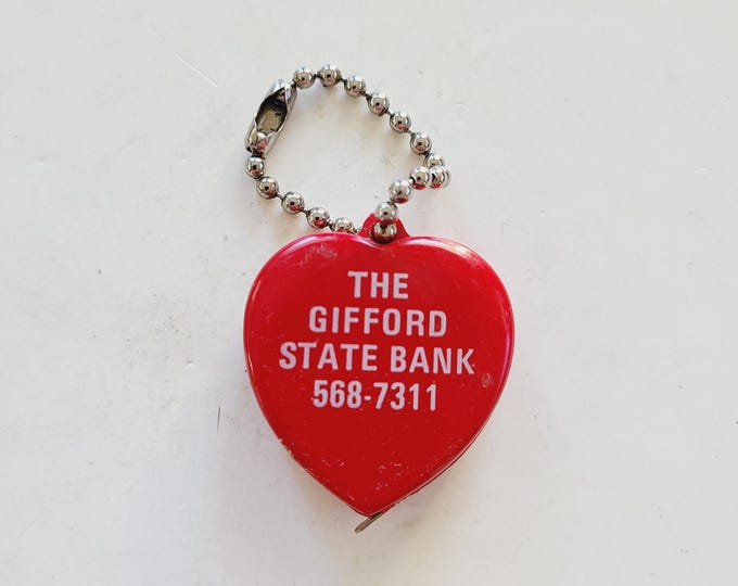 Vintage Circa Late 1970's Heart Shaped Keychain 24" Tape Measure ...