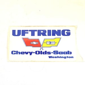Vintage Late 70's to 80's Car Dealership Sticker, Original Sticker Not ...