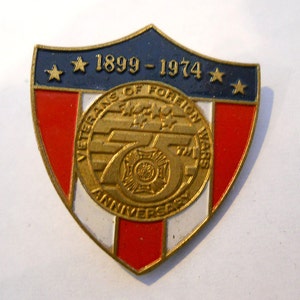 Collection of 4 Vintage Iowa VFW Pins From the 60's and 70's Veterans ...