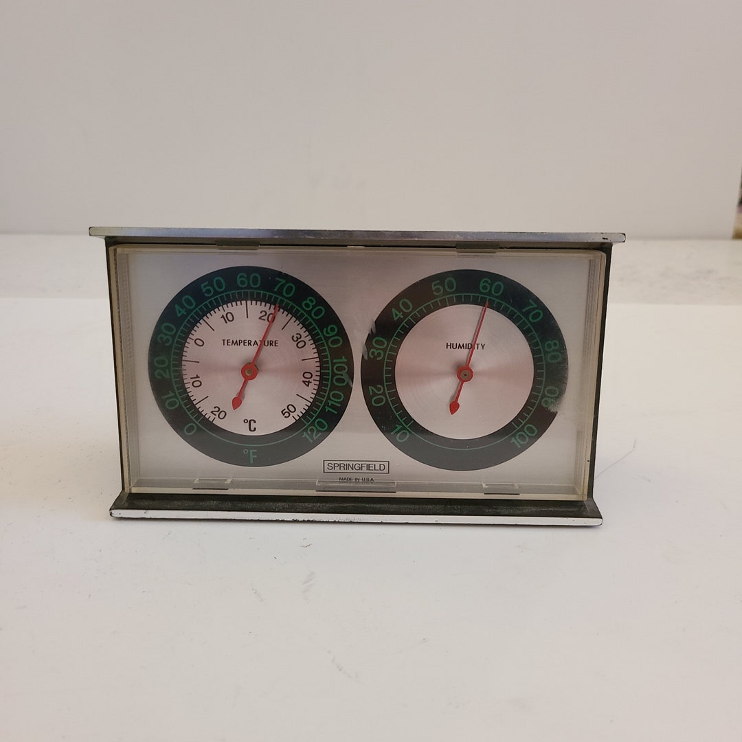Vintage 1960s Springfield Weather Station: Thermometer & Hygrometer - Etsy