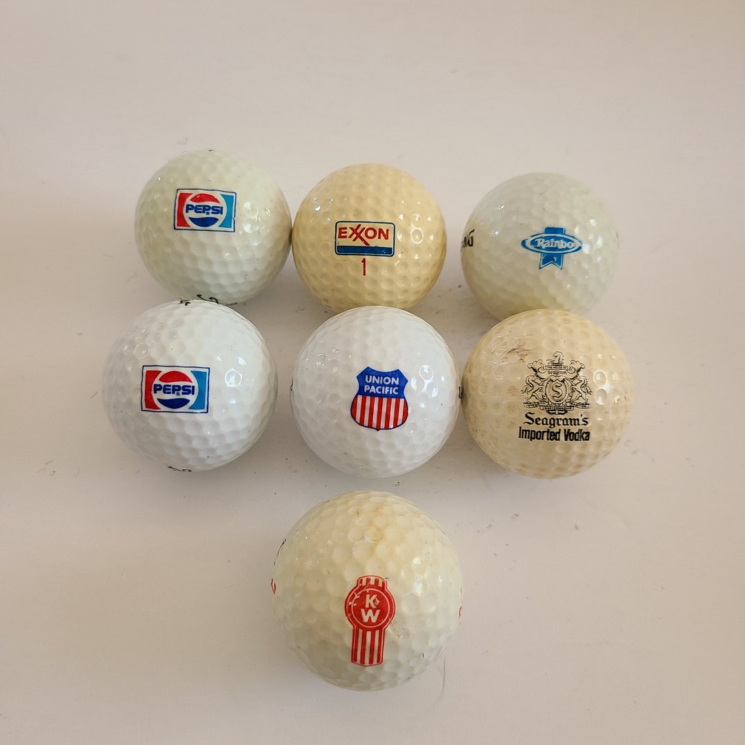 Vintage Advertising Golf Ball Lot of 7: Pepsi, Seagrams, Exxon - Etsy