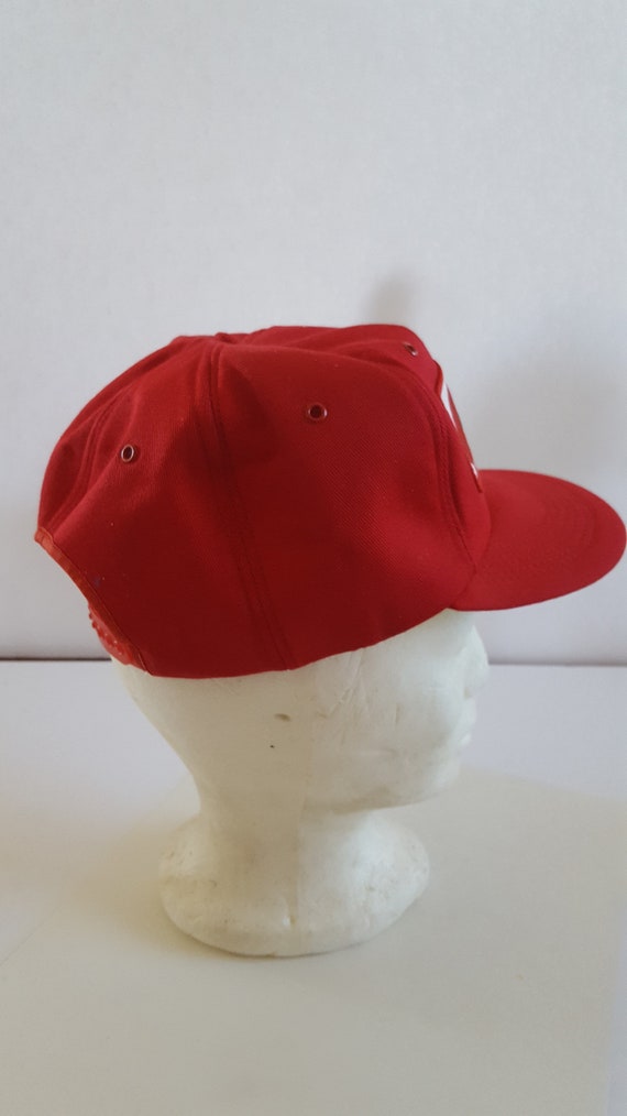 Vintage circa 1970's flat brim snap back trucker cap … - Gem