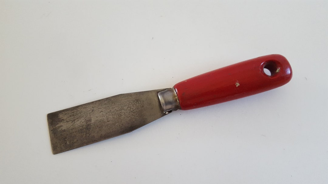 Vintage Circa 1957 Red Devil P102 (stiff) 1 3/16" Scraper, Wooden ...