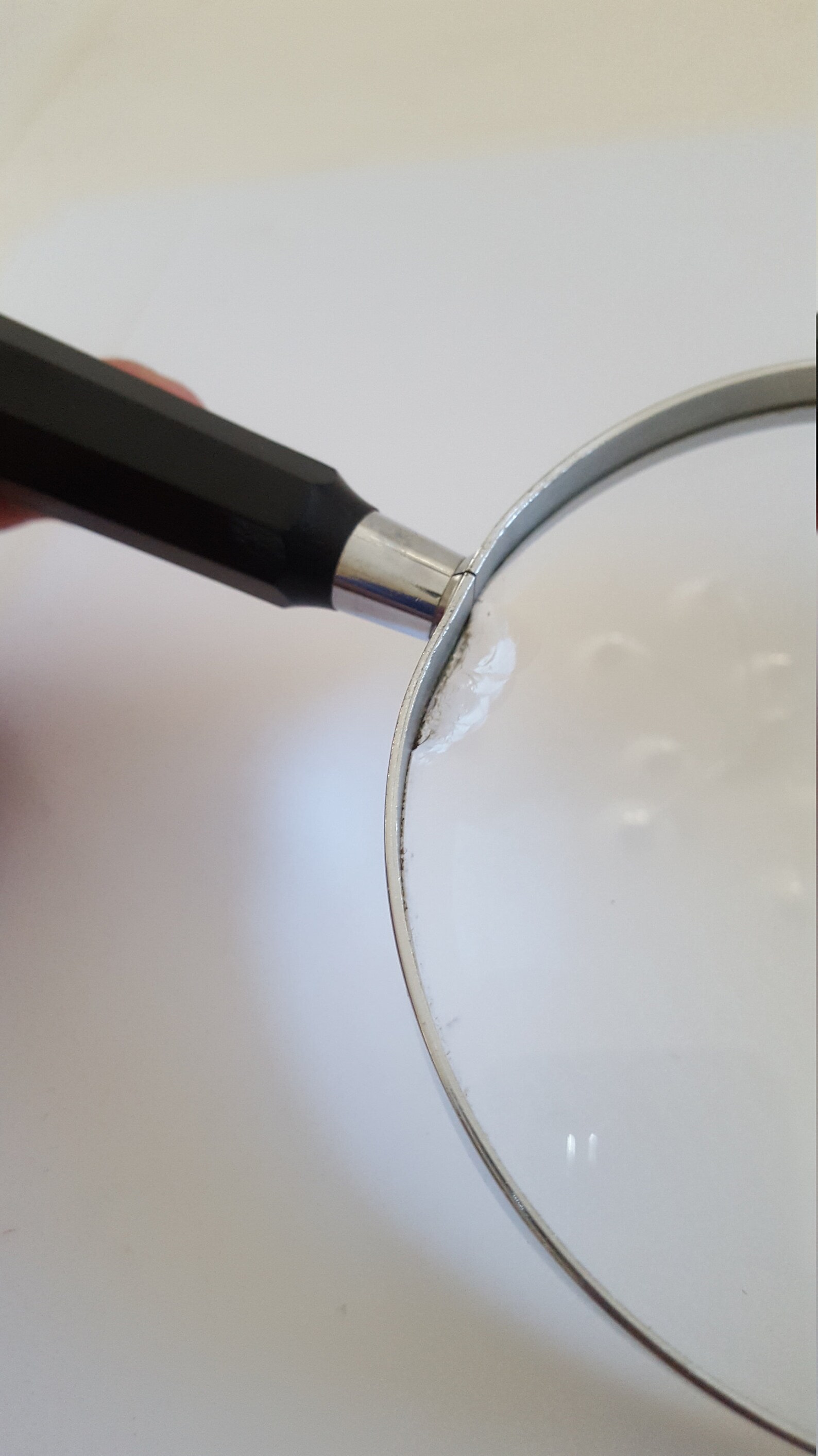 Vintage Heavy Chromed Brass Framed Magnifying Glass Used | Etsy