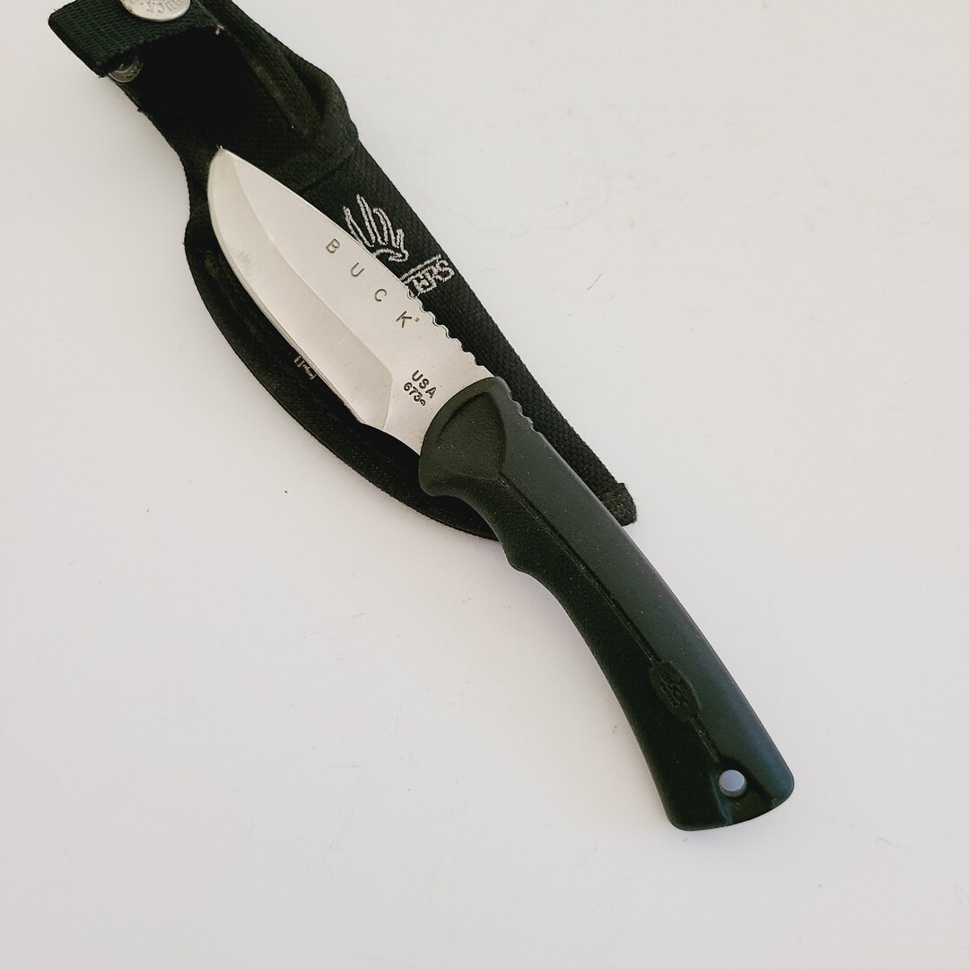 Vintage Buck Knife Model 673 Skinning Knife, Neoprene Handle, With Buck ...