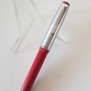 Vintage 1960s Wearever Fountain Pen: Red & Aluminum - Etsy