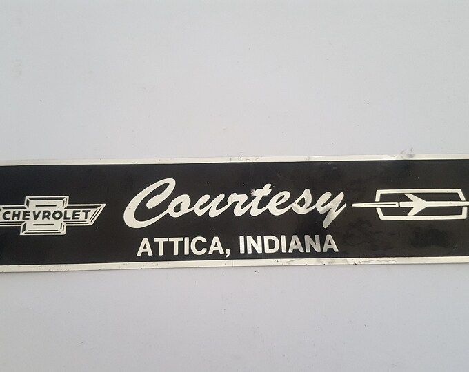 Vintage Late 70's Car Dealership Sticker Courtesy Chevy | Etsy