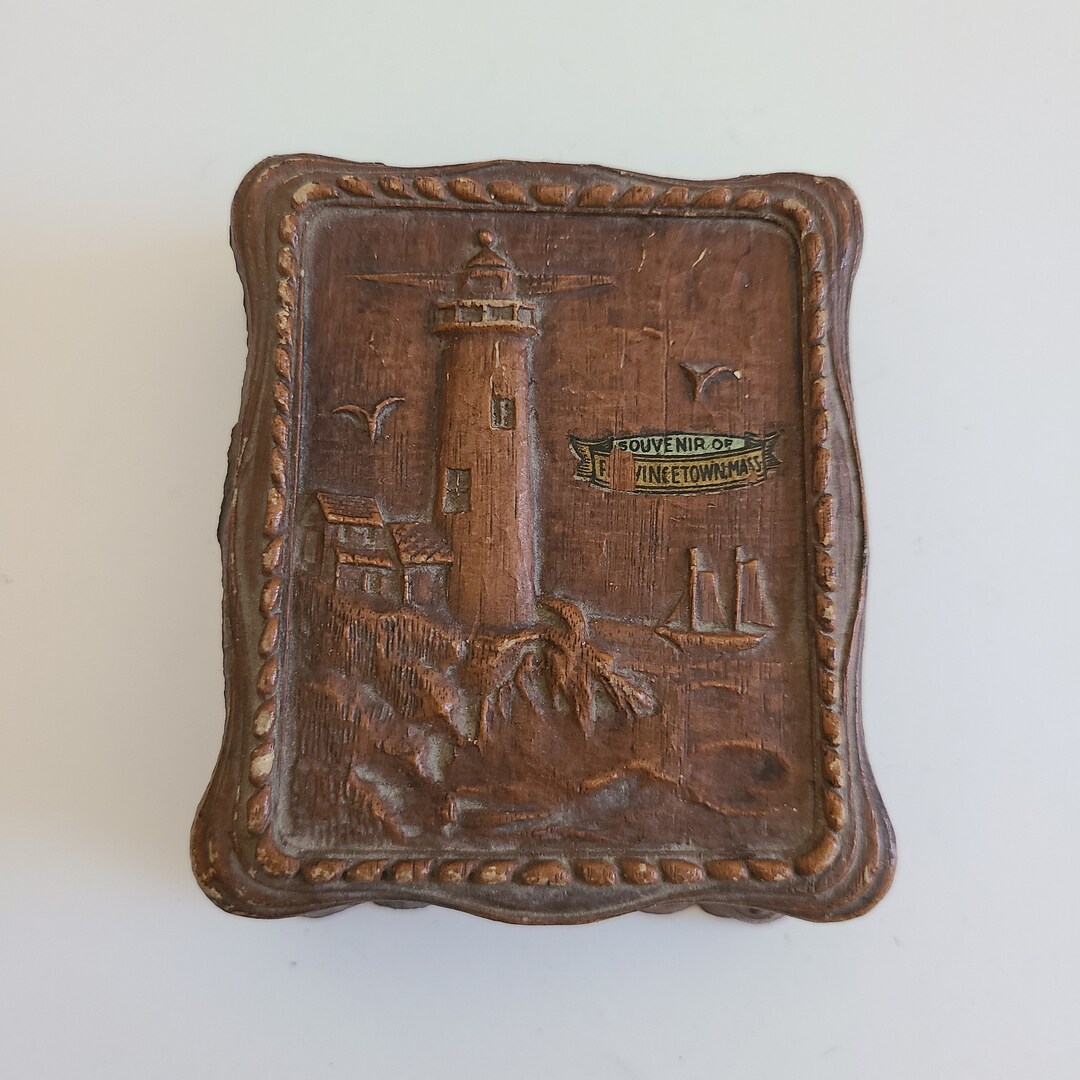 Vintage Circa 1940's Souvenir of Provincetown, Mass Trinket Box Made of ...