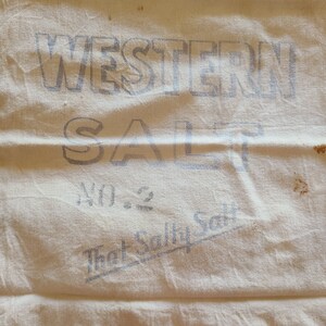 Vintage Circa 1940's Pair Western Salt Co "that Salty Salt" 50lb Bags ...