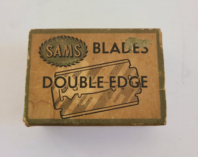 Vintage Circa 1930's-1950's Sam's Double Dge Razor Blades Box With 11 ...