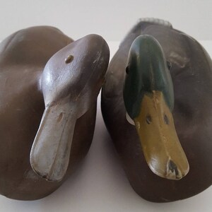 Vintage Pair of Plasti-duk Inflatable Duck Decoys, One Mallard One Hen ...