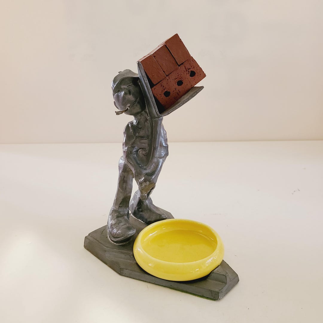 Vintage Circa 1920's Frankart, Inc Cast Pewter Figure Ashtray of the ...