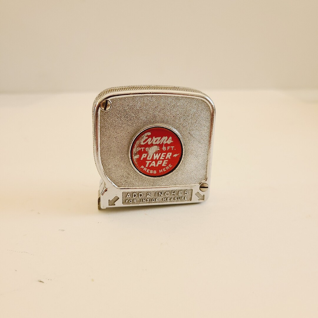 Vintage Circa 1960's Evans PT 6 1/2 6 Foot Power Tape, Push to Retract ...