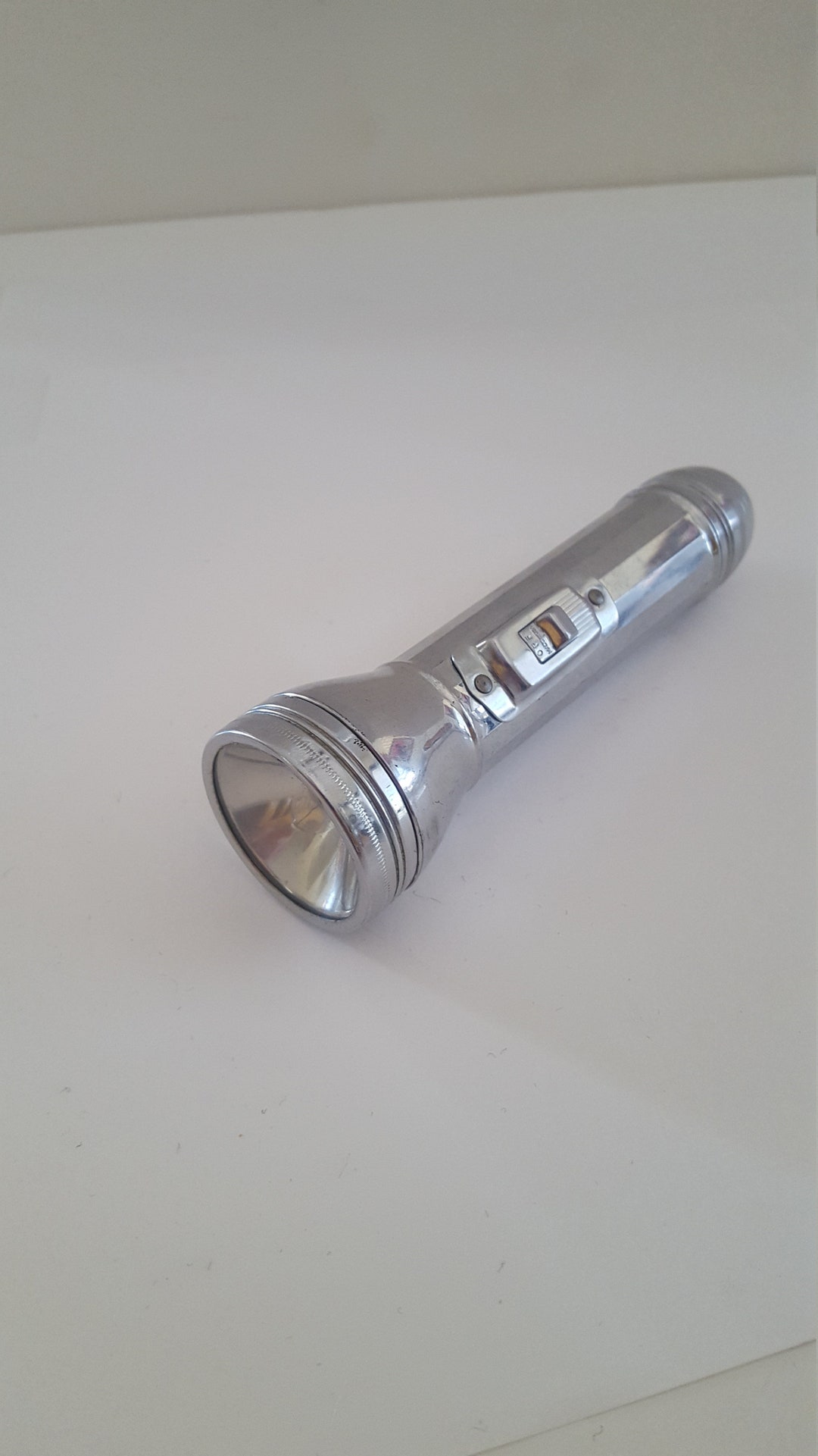 Vintage Unmarked USA Made Baby C Cell Flashlight With Glass Lens ...