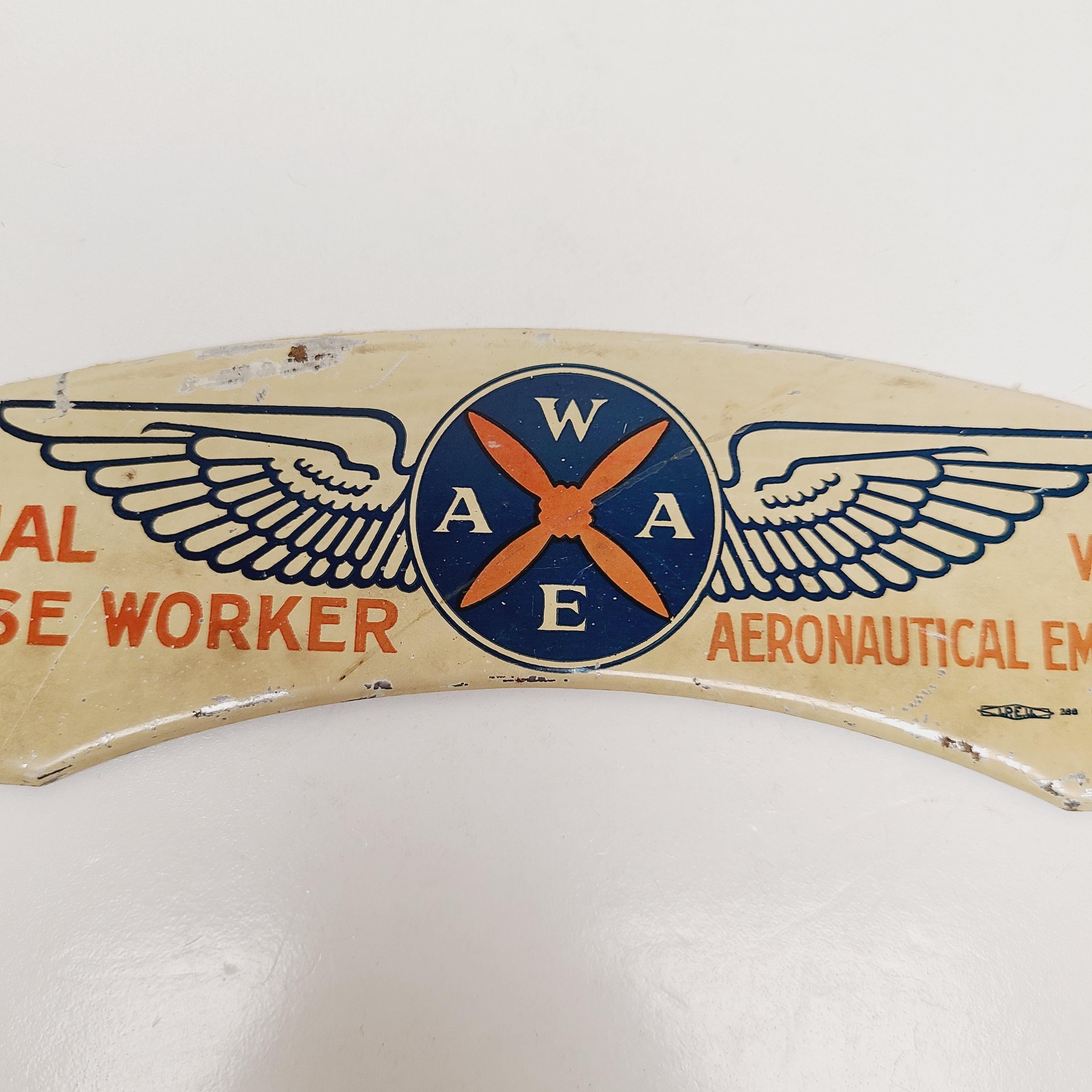 Vintage Circa 1940's License Topper National Defense Worker Wright ...