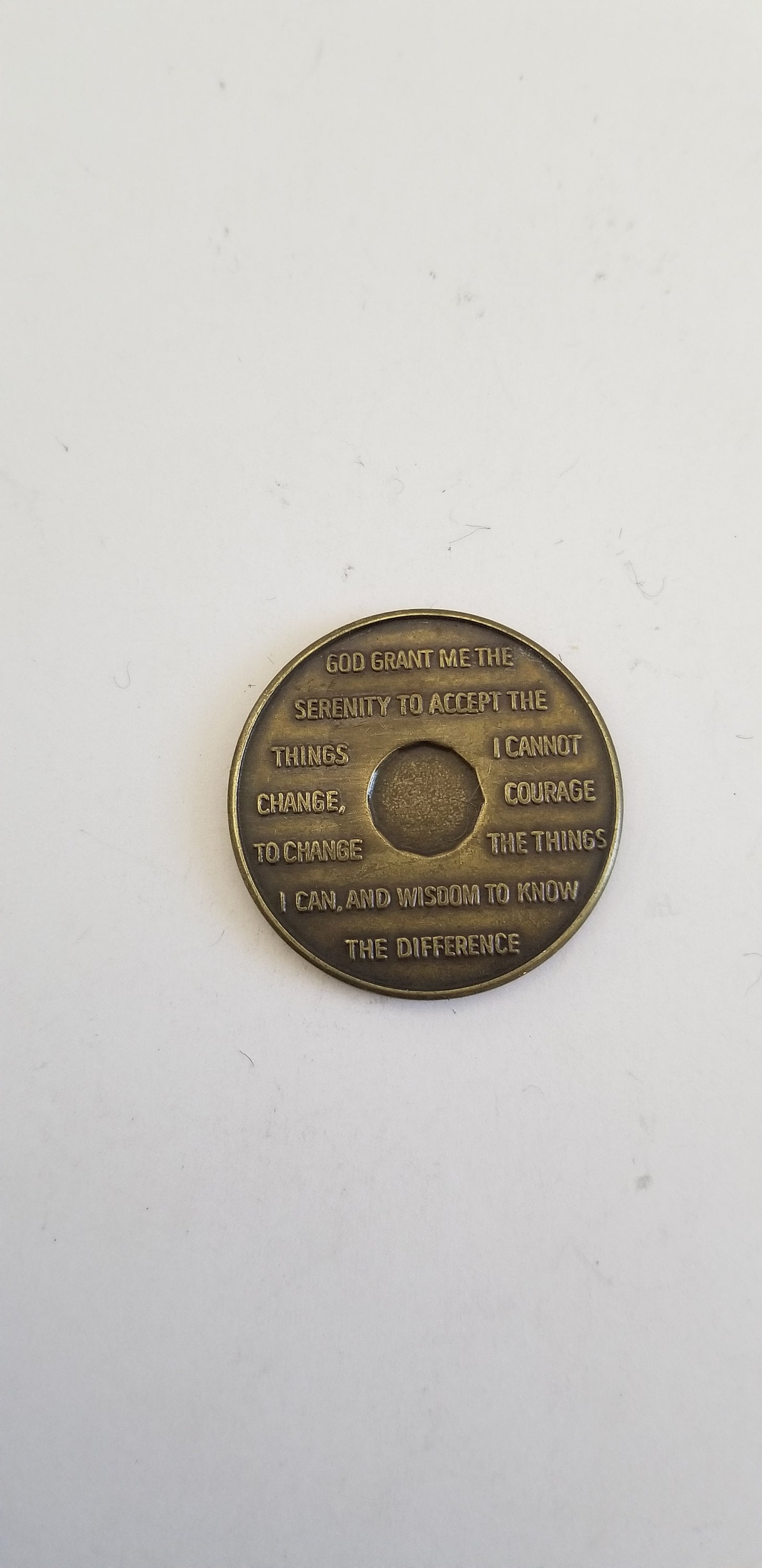 Vintage AA Sobriety Coin: 9 Year Serenity Prayer Medallion - Etsy