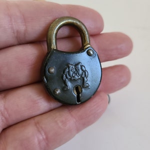 Vintage Circa 1930's Novelty Padlock bulldog Logo, Working Lock With a ...