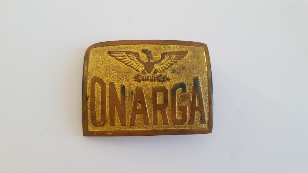Vintage Onarga Military Academy Belt Buckle - Robbins Co. - 1950s - Etsy