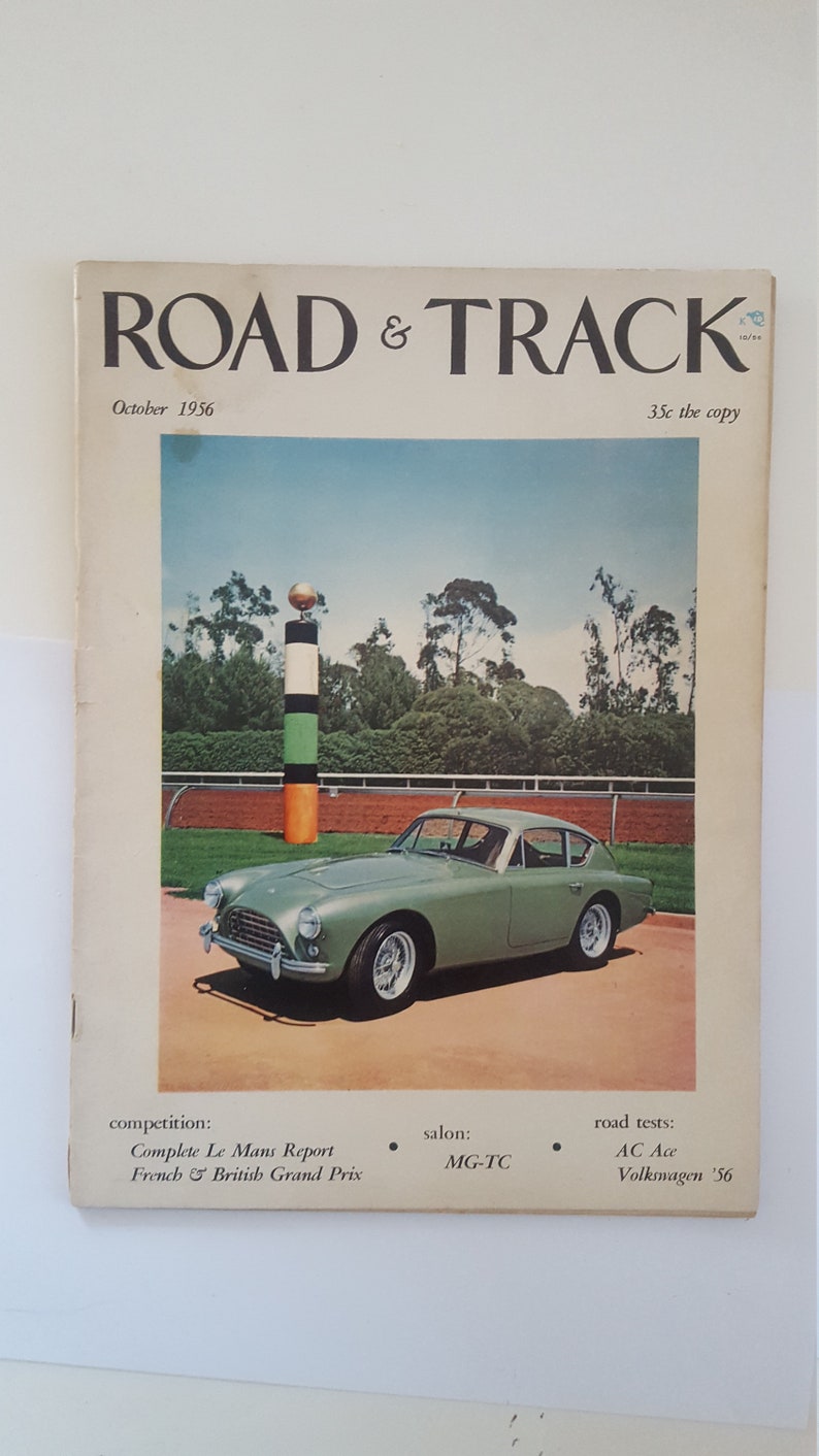 Vintage October 1956 Road and Track Magazine AC Ace | Etsy