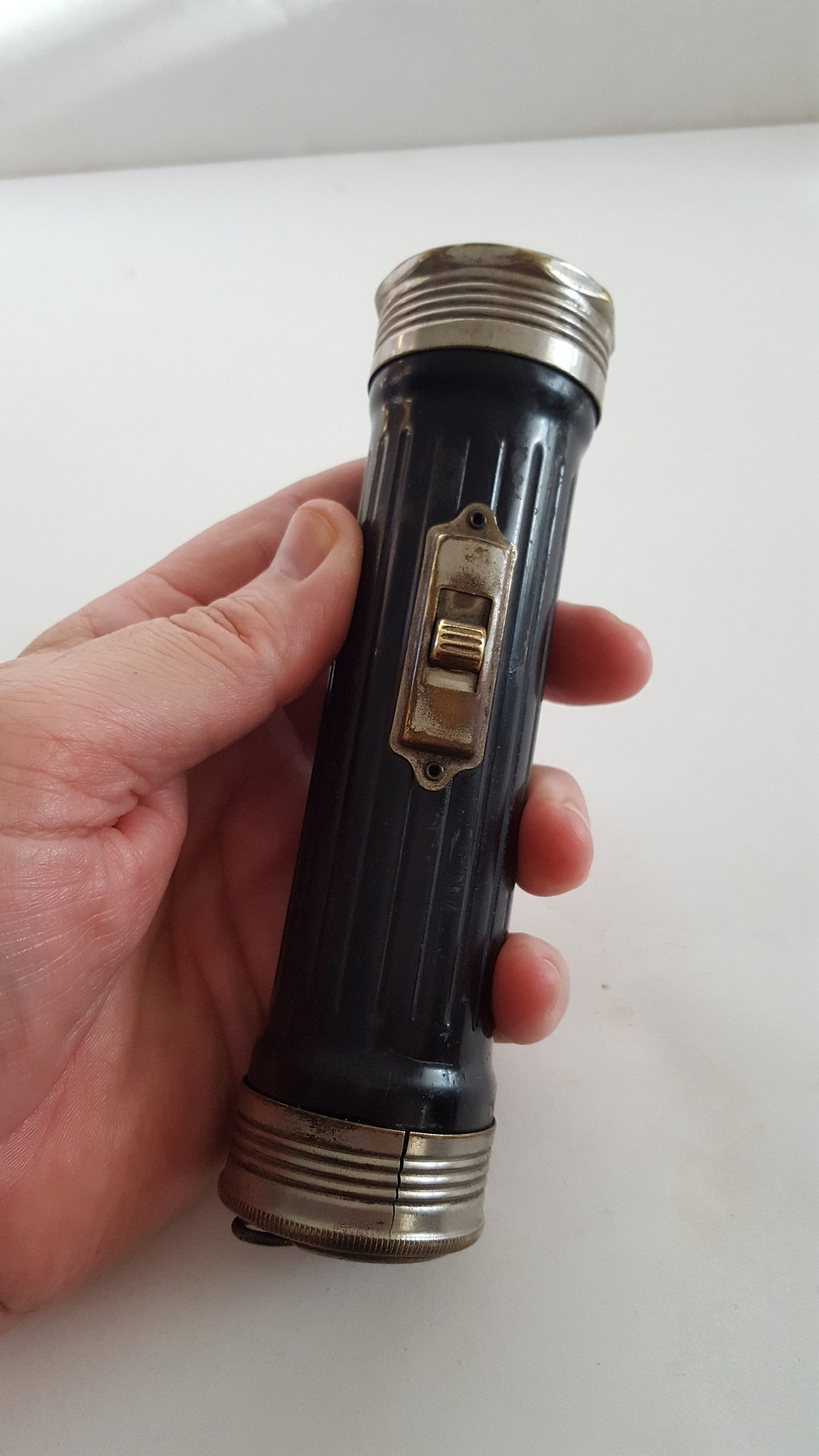 Vintage 1930s Niagara Searchlight Flashlight: Painted Brass, Working - Etsy