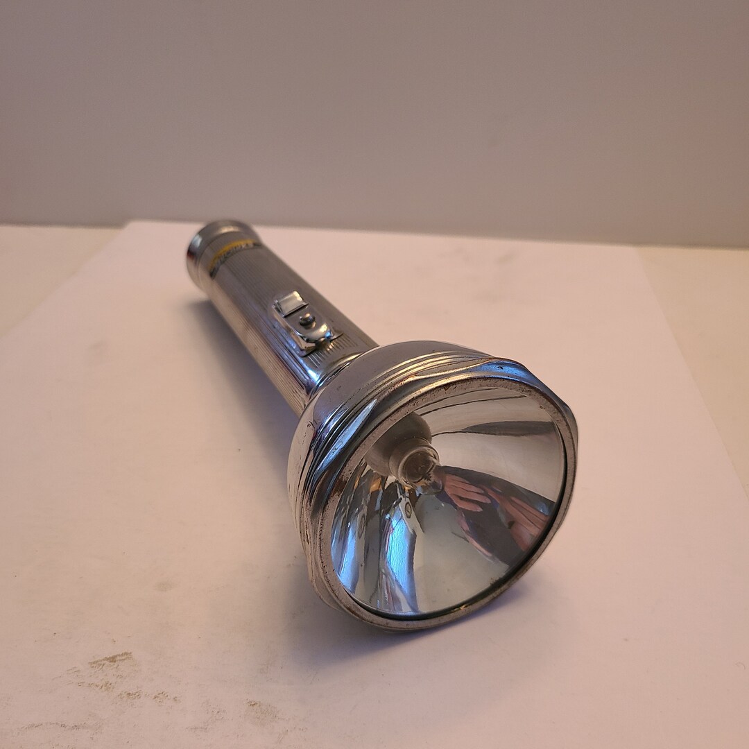 Vintage 1960 Homart sears Explorer Camping Flashlight Pyramid Switch 3 ...