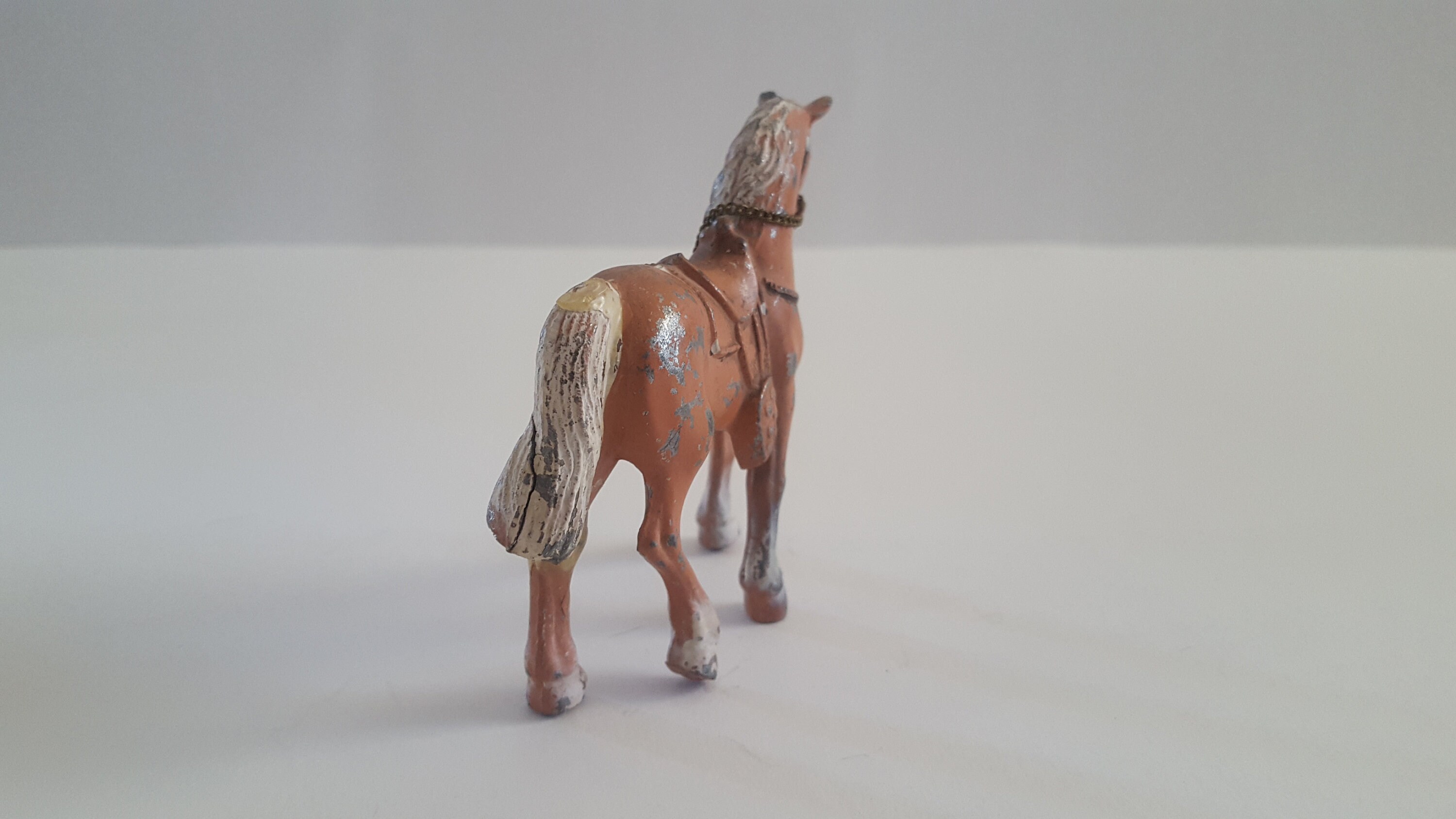 Toys pink chippy paint with chain reins fancy stirrups Vintage 1950's ...