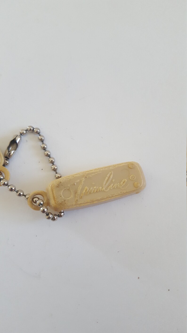 Vintage plastic promotional keychain Trimline Phone keychain | Etsy