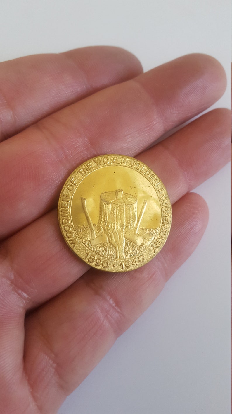Vintage 1940 Golden Anniversary Medallion/coin Woodmen of the World ...