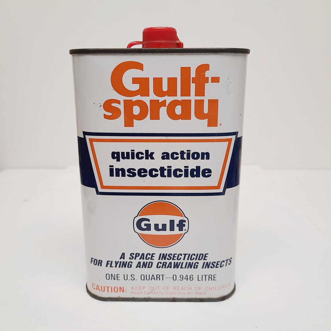 Vintage Circa 1960's Empty Gulf-spray Space Insecticide One U.S. Quart ...
