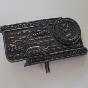 Vintage 1930's Awesome St. Christopher Pin, Luggage Medal, Patron Saint ...