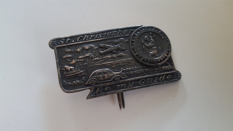 Vintage 1930's Awesome St. Christopher Pin Luggage Medal - Etsy