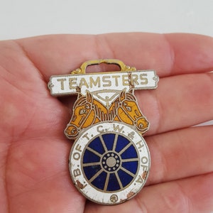 Vintage Circa 1950's Enamel Pocket Watch Fob Features Teamster Logo ...