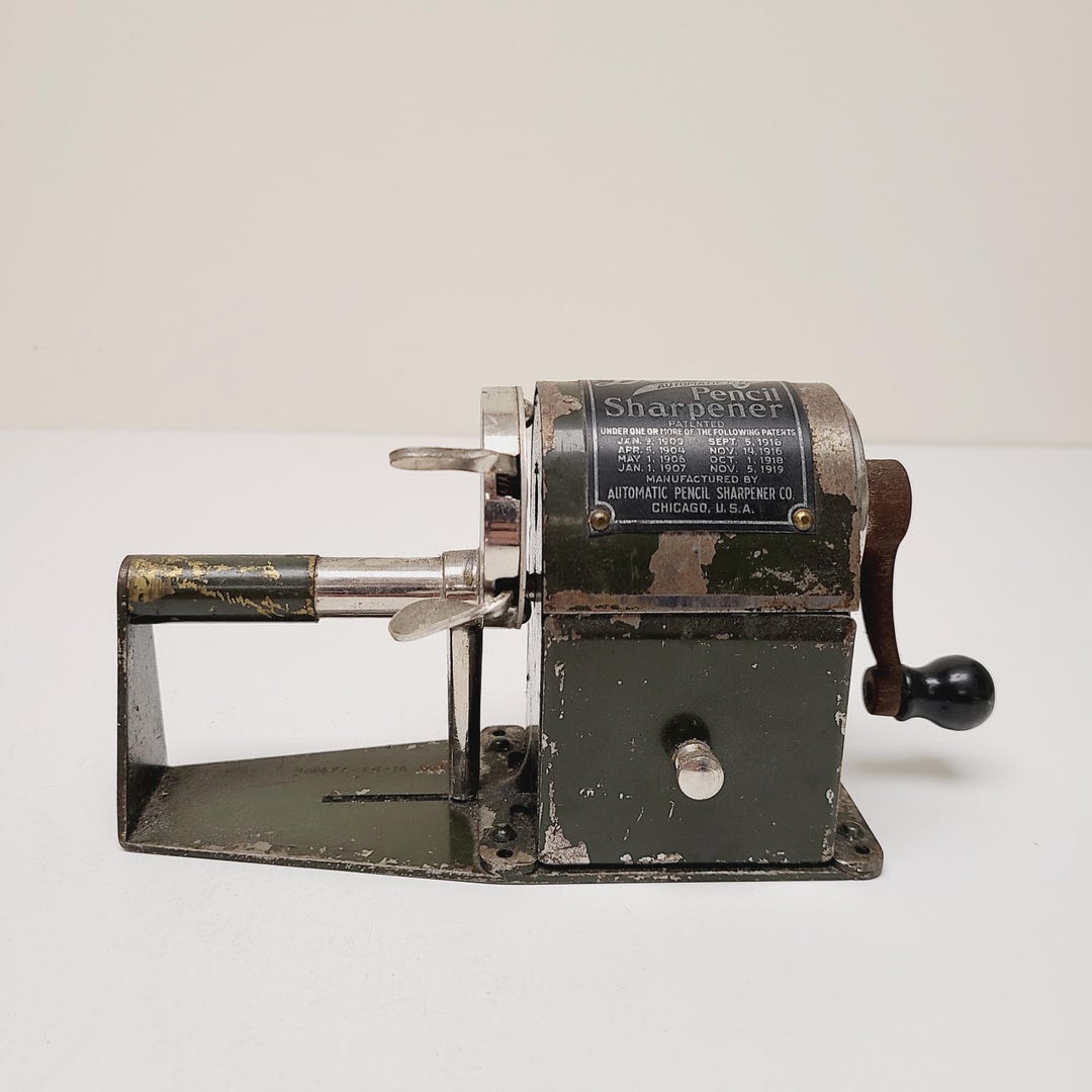 Antique C1920's "dandy" Self Feeder Manual Pencil Sharpener Automatic ...