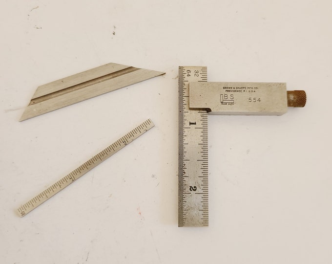 Vintage Brown & Sharpe Mfg. Co. No.554 Machinist Adjustable Square From ...