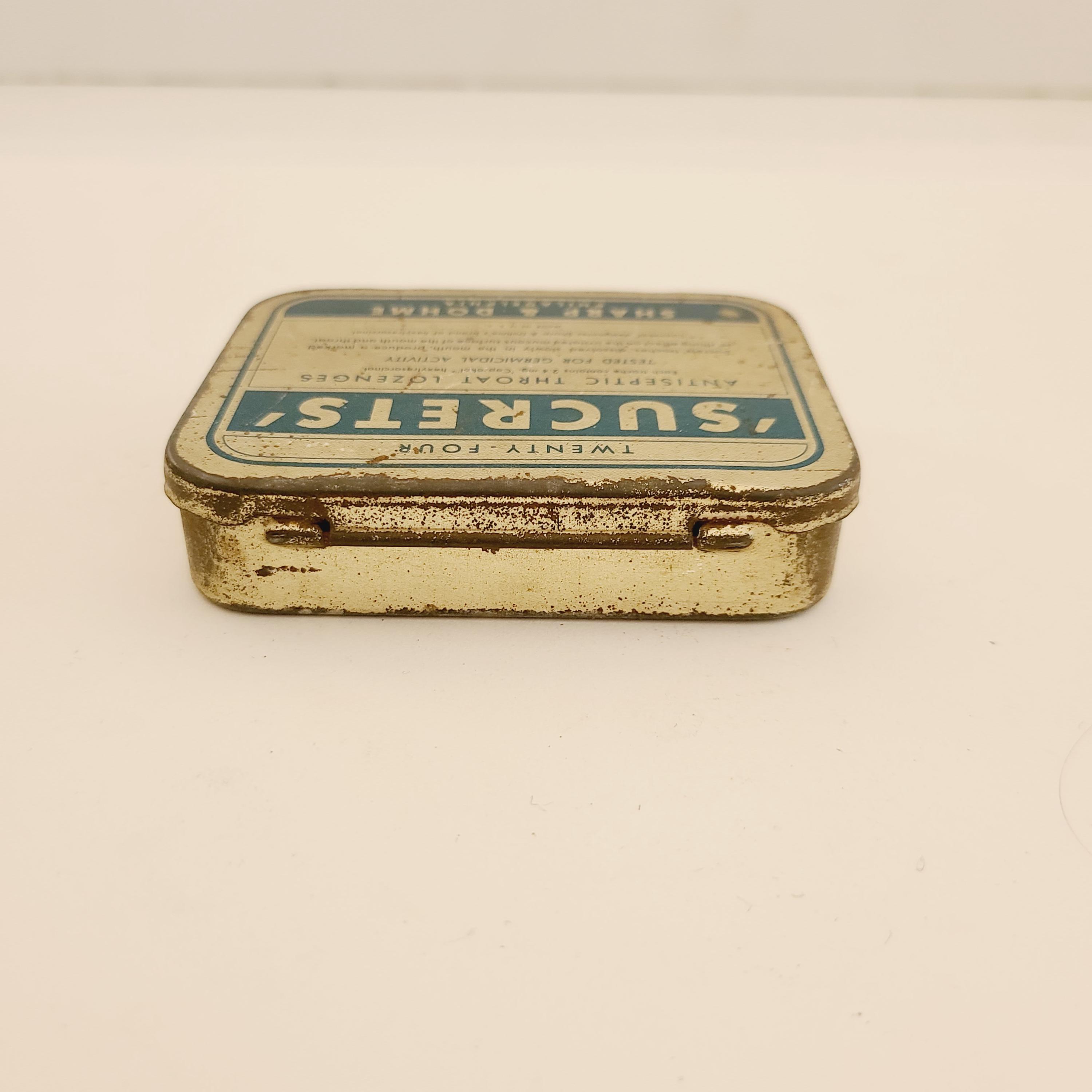 Vintage Circa 1950's to 1960's Sucrets Tin Filled With Old Gummed Back ...