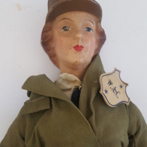 Vintage WWII Era 1944 Women's Army Corps (W.A.C.) Doll Freundlich Doll ...